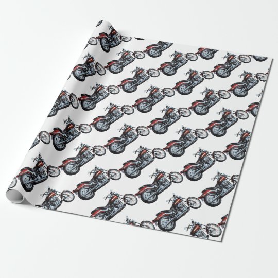 Motorcycle Bike Biker Wrapping Paper | Zazzle.com