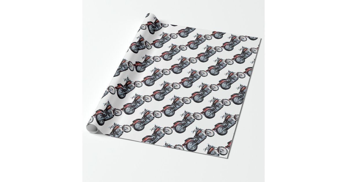 Motorcycle Bike Biker Wrapping Paper | Zazzle
