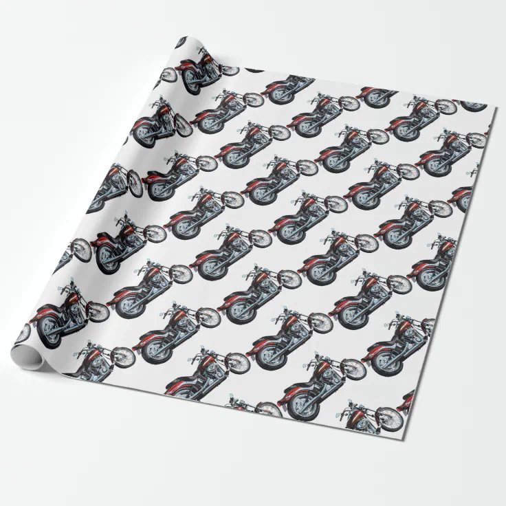 Motorcycle Bike Biker Wrapping Paper | Zazzle