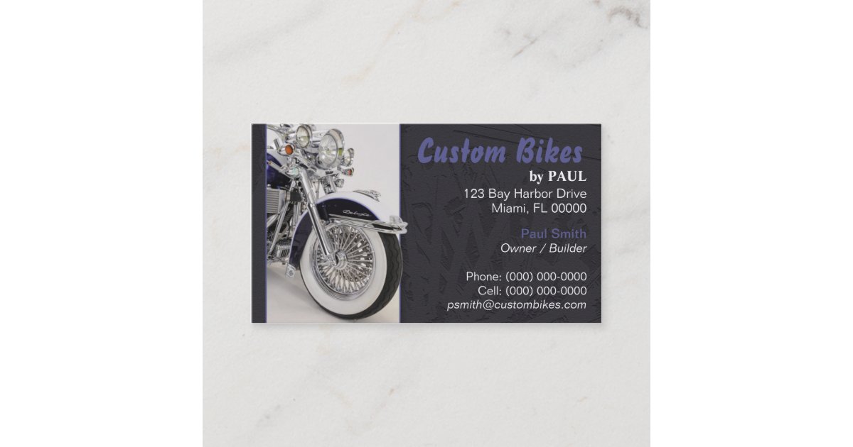 Motorcycle - Bike Builder Business Card | Zazzle