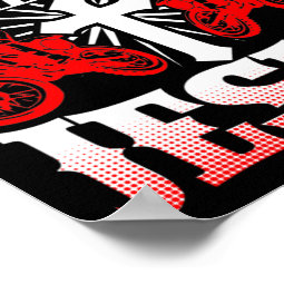 Motorcycle Biker Bible Rider I Ride With Jesus Poster | Zazzle