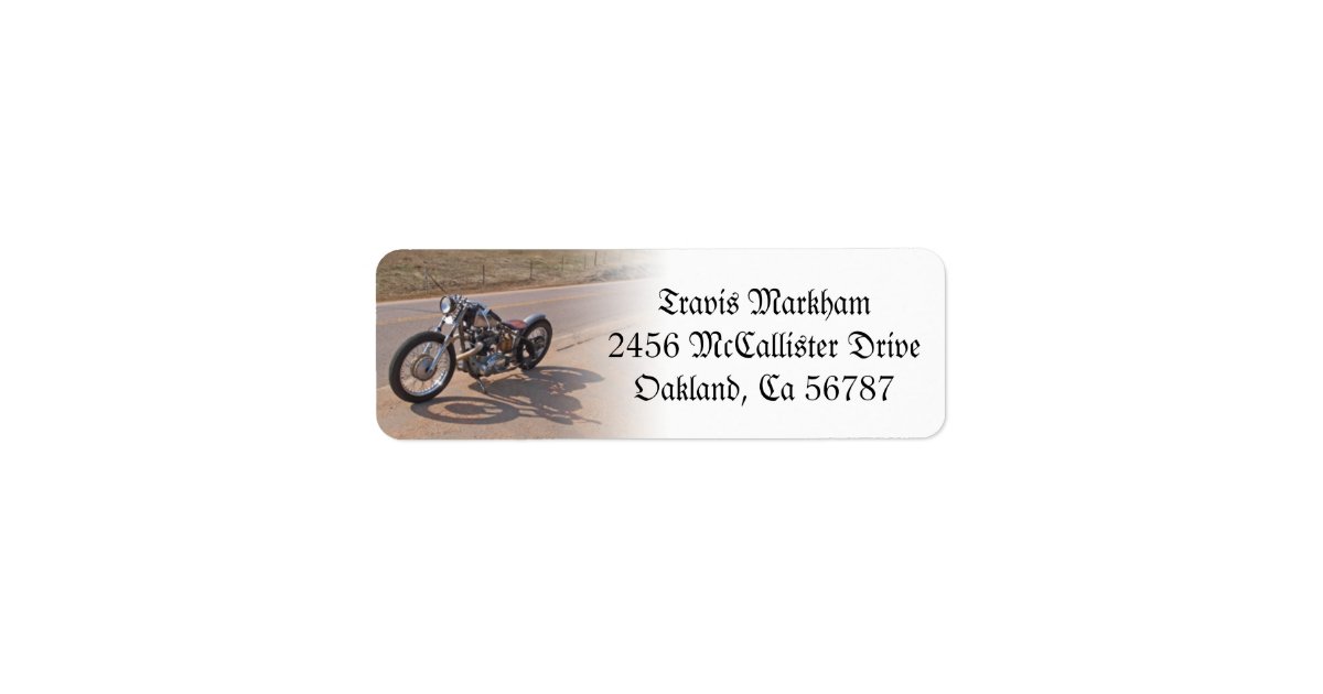 Motorcycle Biker Custom Address Labels | Zazzle