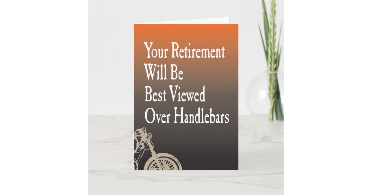 Motorcycle Biker Retirement Card | Zazzle.com