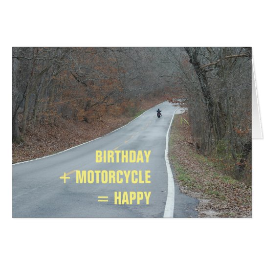 Motorcycle Birthday Card rider on road | Zazzle.com