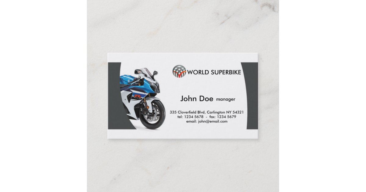 Motorcycle Business Card | Zazzle