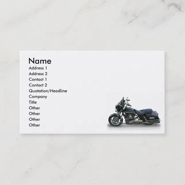 motorcycle business card | Zazzle