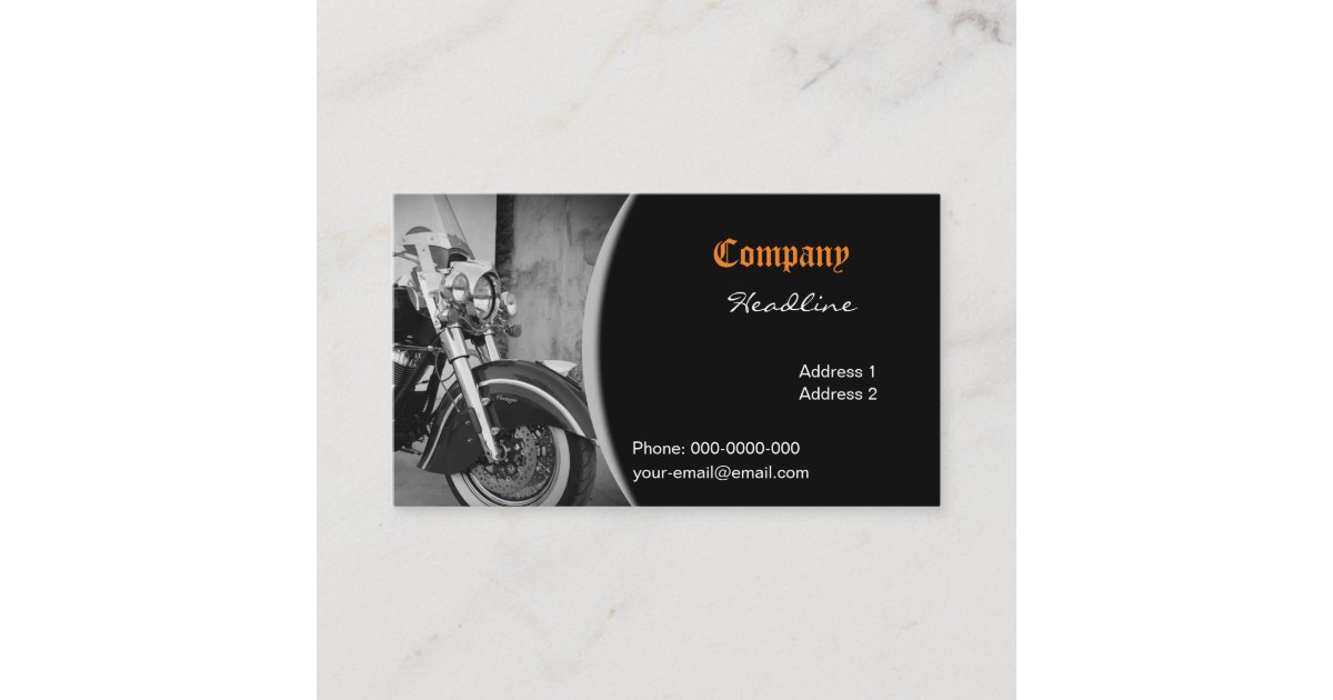 Motorcycle Business Card | Zazzle.com
