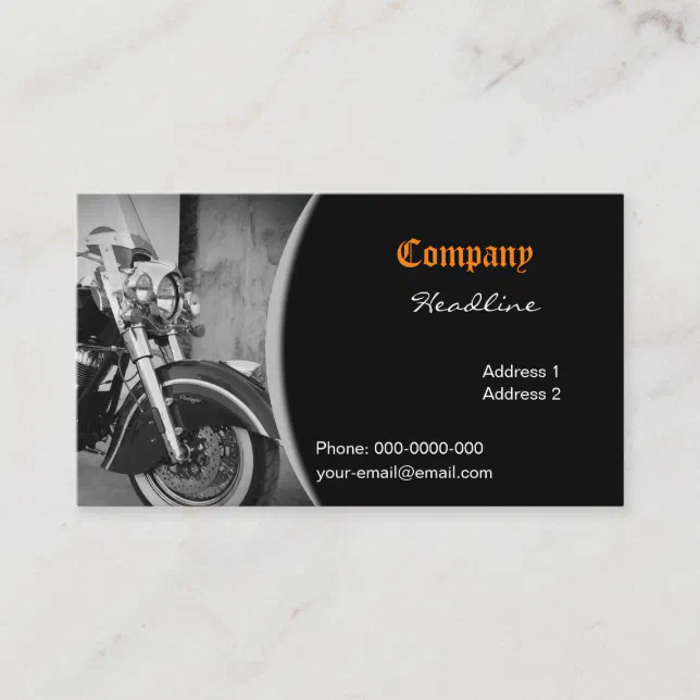 Motorcycle Business Card | Zazzle