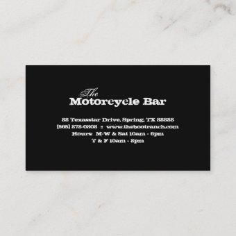 Motorcycle Business Card Mechanic | Zazzle