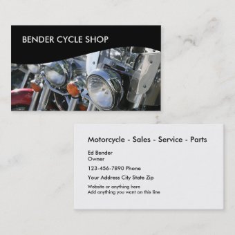 Motorcycle Business Cards | Zazzle