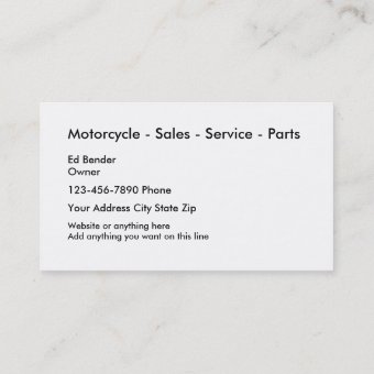Motorcycle Business Cards | Zazzle
