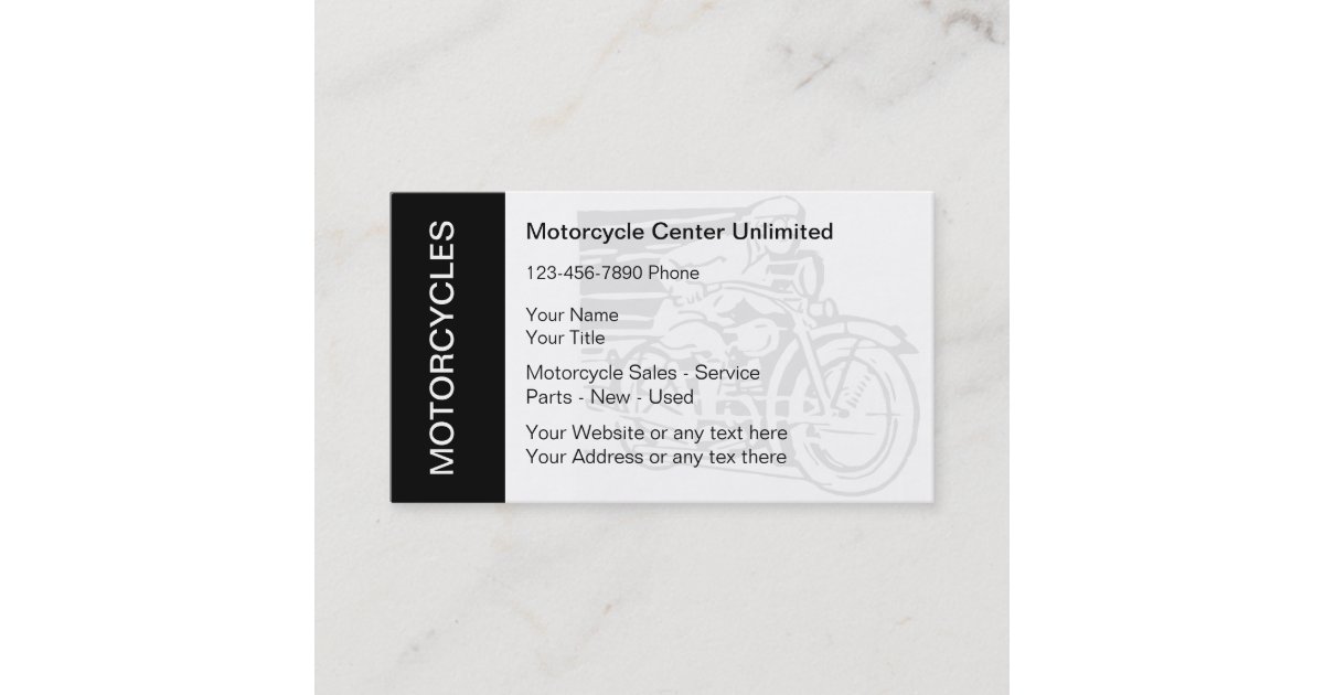 Motorcycle Business Cards | Zazzle