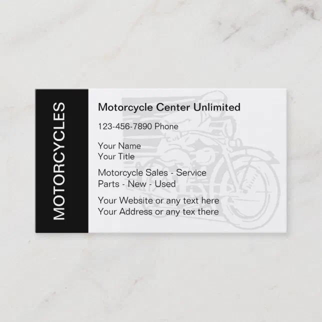 Motorcycle Business Cards | Zazzle