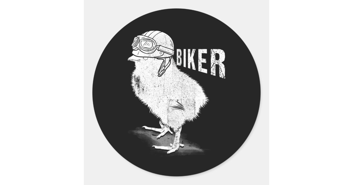 Motorcycle Chick biker The Chicks Lover Biking Bik Classic Round ...