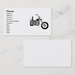 Motorcycle Chopper Business Cards | Zazzle