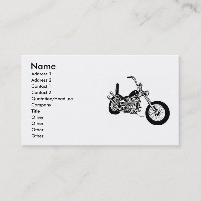 Motorcycle Chopper Business Cards | Zazzle.com