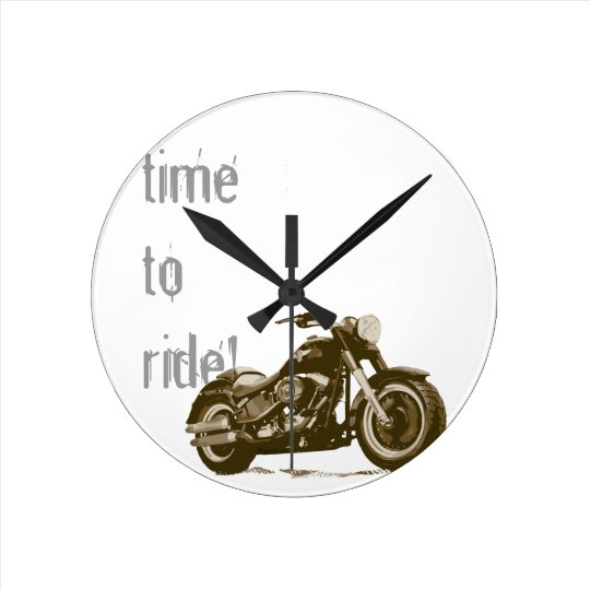 Motorcycle Clock - Time To Ride | Zazzle.com