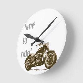 Motorcycle Clock - Time To Ride | Zazzle