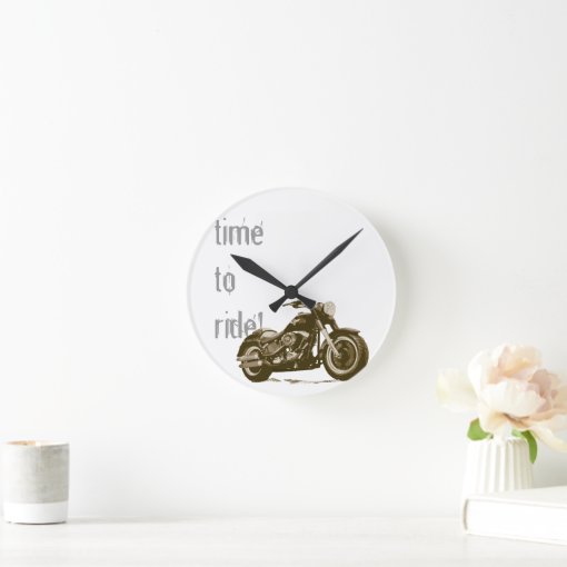 Motorcycle Clock - Time To Ride | Zazzle