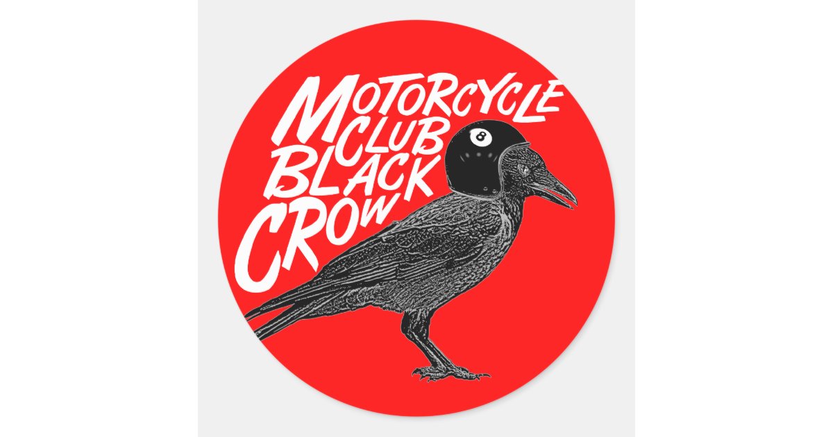 Motorcycle club classic round sticker | Zazzle