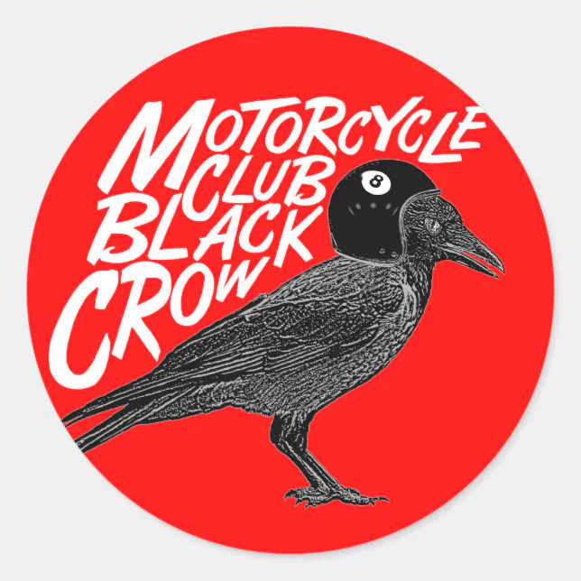 Motorcycle club classic round sticker | Zazzle