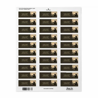 Motorcycle Couple Mountain Address Label | Zazzle