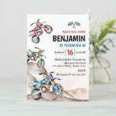 Motorcycle Dirt Bike Birthday Invitation | Zazzle
