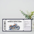 Motorcycle Driving Lessons Gift Certificate Invitation | Zazzle
