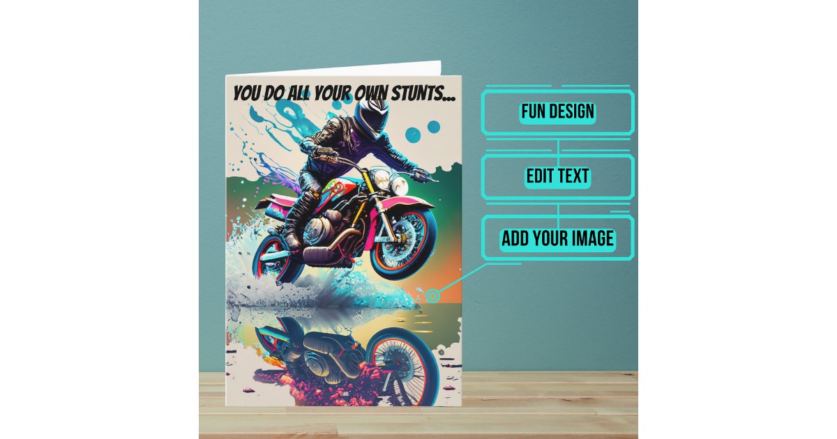 Motorcycle Get Well Funny Accident Card | Zazzle
