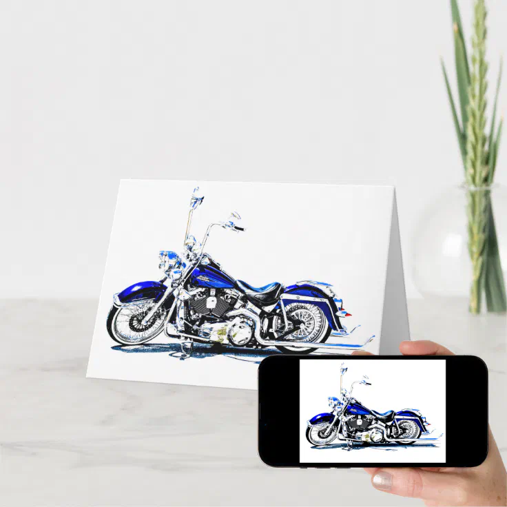 Motorcycle Greeting Card | Zazzle