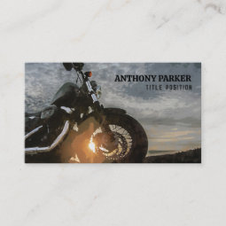 Motorcycle Illustration Business Card | Zazzle