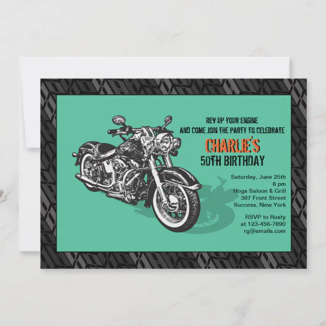 Motorcycle Invitation | Zazzle