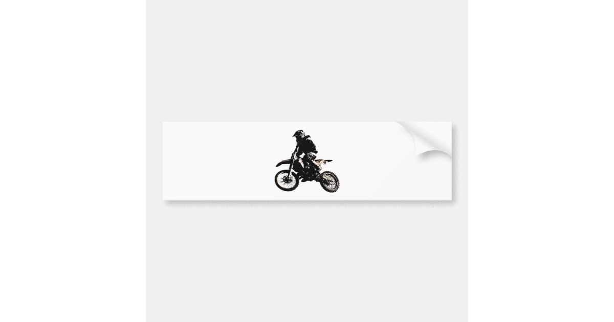 Motorcycle Motocross Bumper Sticker | Zazzle