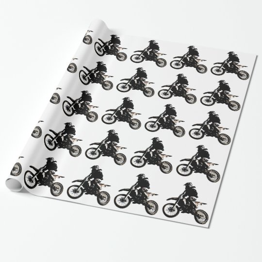 Motorcycle Motocross Wrapping Paper | Zazzle.com