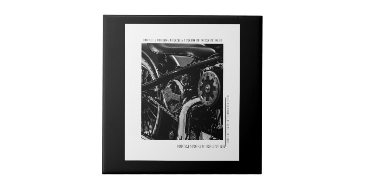 Motorcycle Motorbike Biker Ride Rider Ceramic Tile | Zazzle
