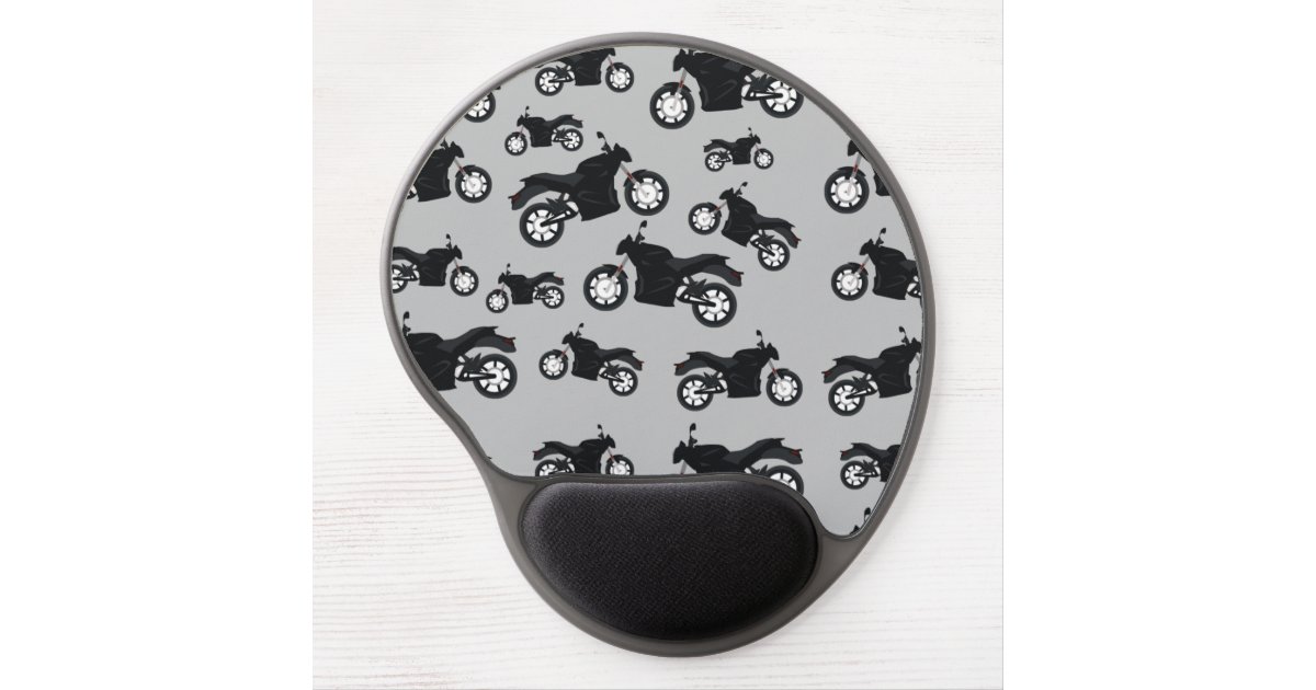 Motorcycle Pattern Gel Mouse Pad | Zazzle