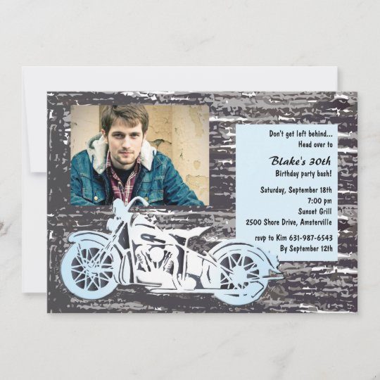 Motorcycle Photo Invitation | Zazzle.com