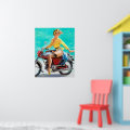 Motorcycle Pin Up Poster | Zazzle