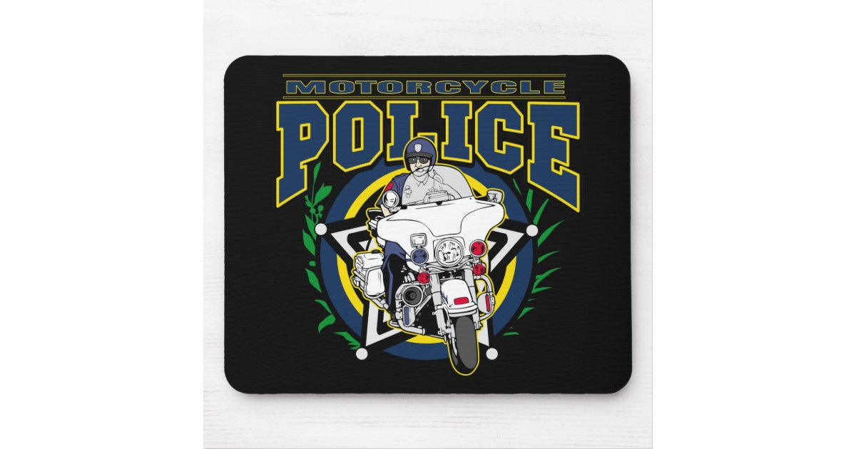 Motorcycle Police Mouse Pad | Zazzle
