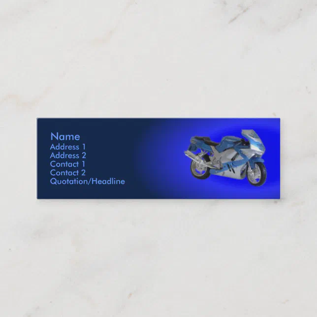 Motorcycle Profile Card | Zazzle