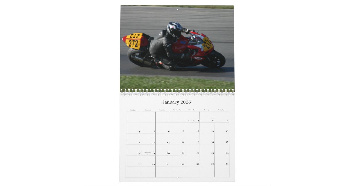 Motorcycle Racing Calendar | Zazzle