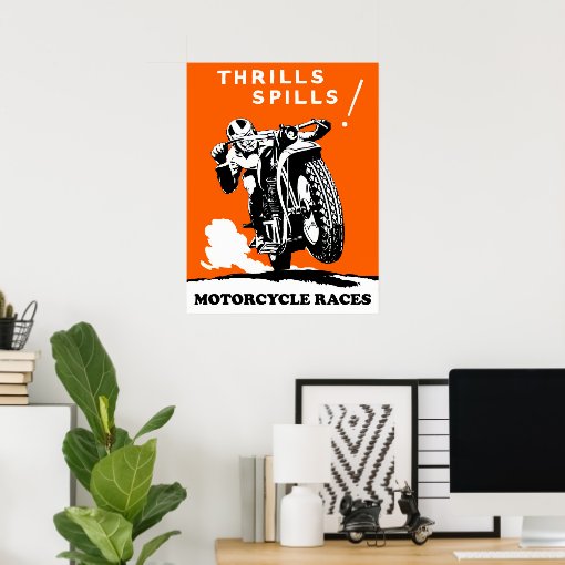 Motorcycle racing poster | Zazzle