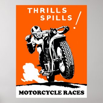 Motorcycle racing poster | Zazzle