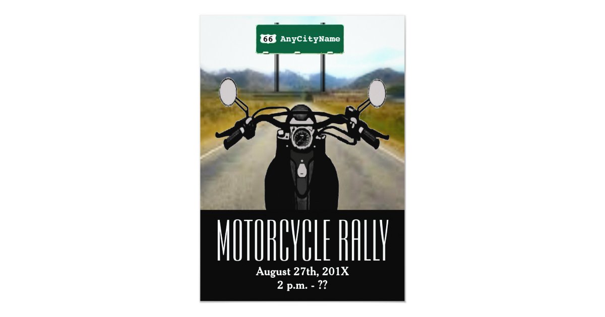 Motorcycle Rally Invitation | Zazzle.com