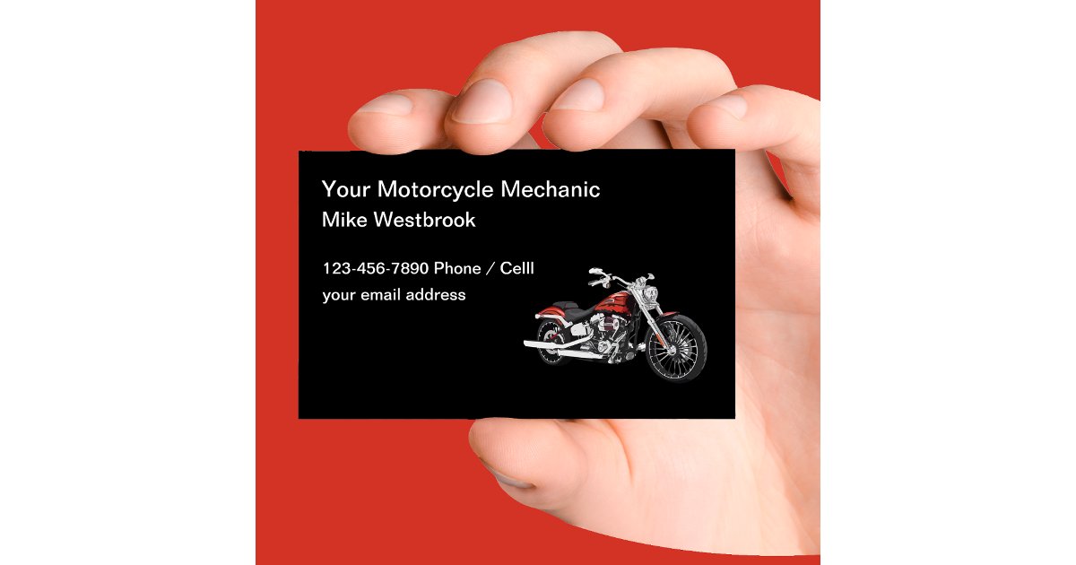 Motorcycle Repair Mechanic Business Card | Zazzle