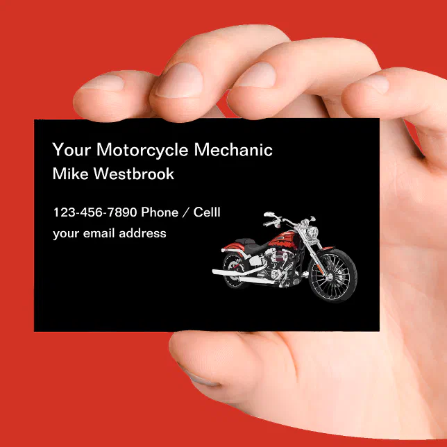 Motorcycle Repair Mechanic Business Card | Zazzle
