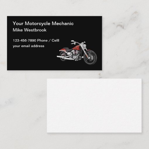 Motorcycle Repair Mechanic Business Card | Zazzle