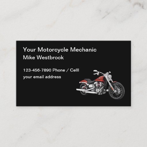 Motorcycle Repair Mechanic Business Card | Zazzle