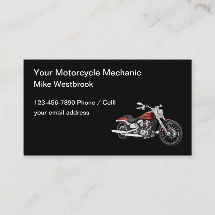 Motorcycle Repair Mechanic Business Card | Zazzle.com