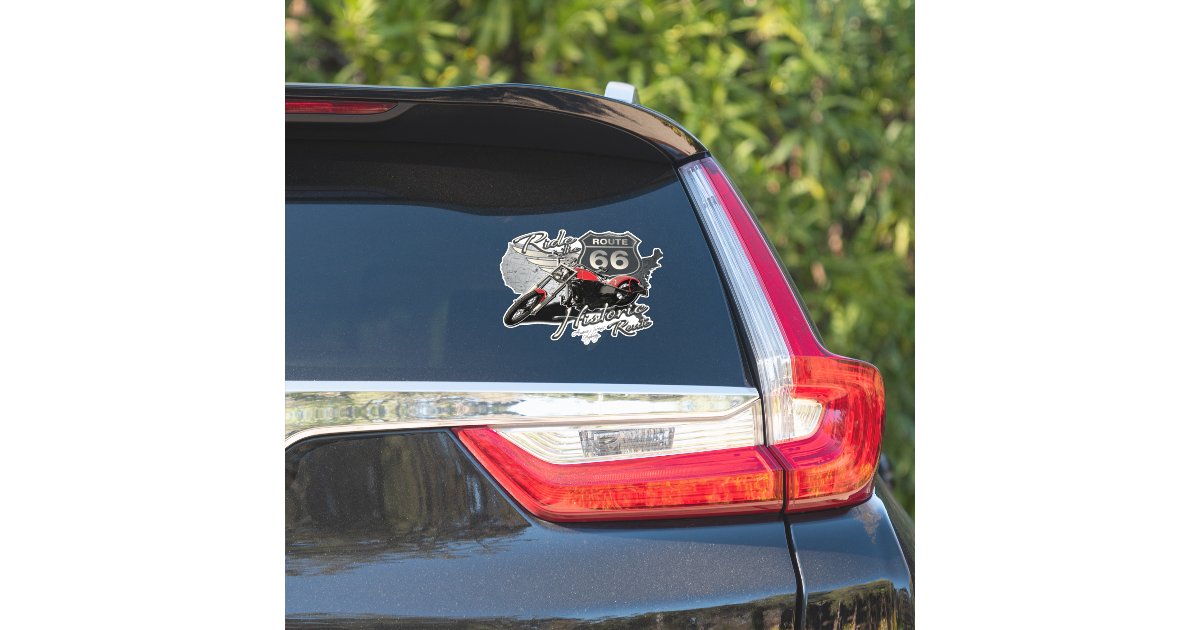 Motorcycle Ride The Historic Route 66 Americas Hwy Sticker | Zazzle